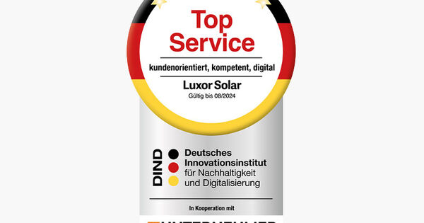 DIND - TOP SERVICE AWARD - LUXOR SOLAR